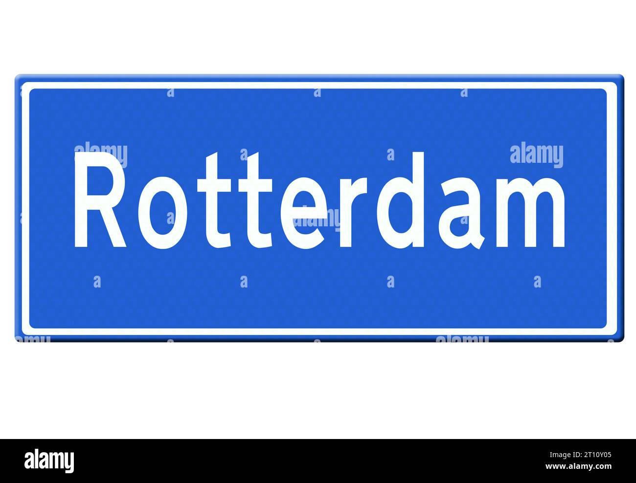 Digital illustration - Rotterdam city sign Credit: Imago/Alamy Live ...