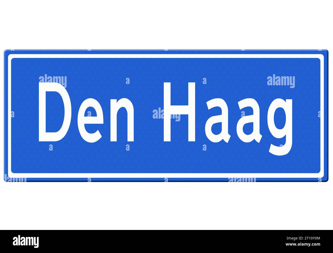 Digital illustration - Den Haag/The Hague city sign Credit: Imago/Alamy ...
