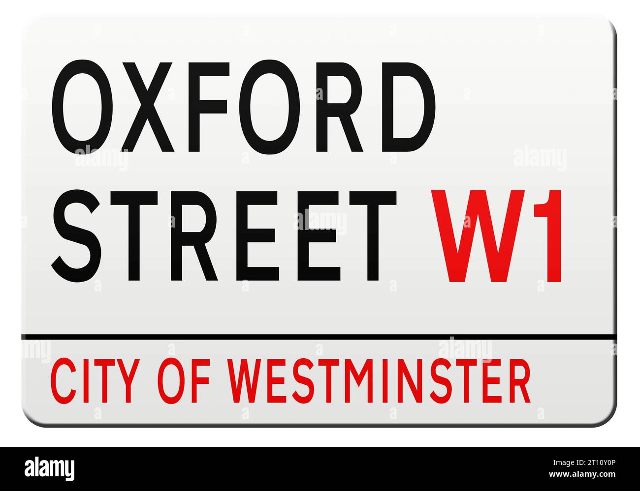 Digital illustration - London street sign - Oxford Street Credit: Imago ...