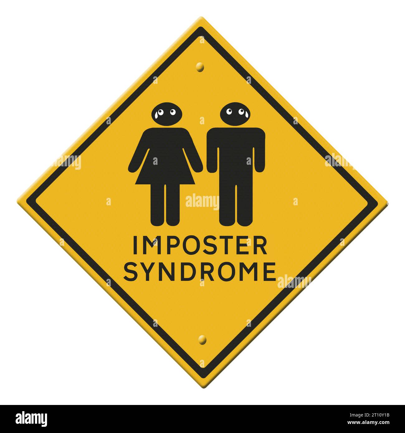 Digital composite Warning sign - Imposter syndrome Credit: Imago/Alamy ...