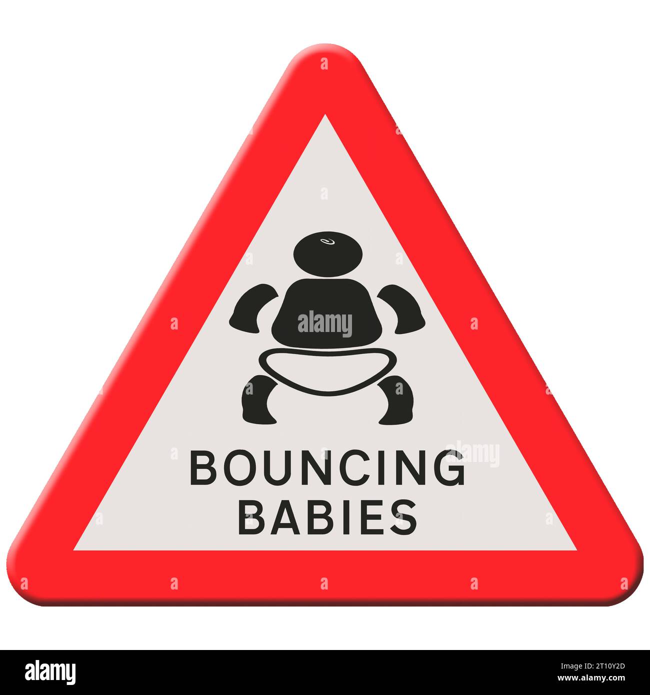 Digital composite Warning sign - Bouncing babies. Credit: Imago/Alamy ...