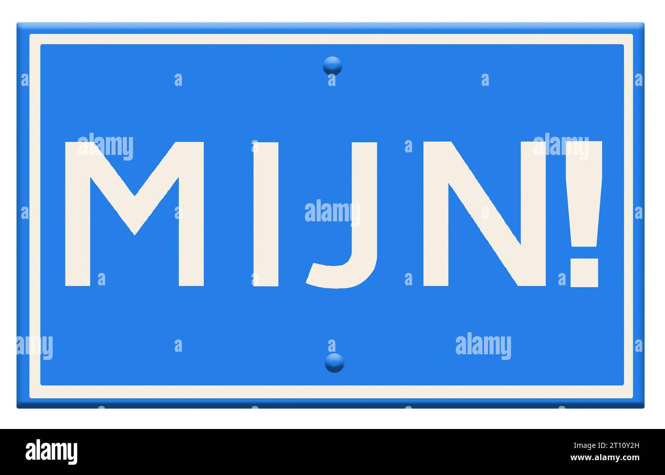 Traffic sign with the Dutch word MIJN Mine Credit: Imago/Alamy Live ...