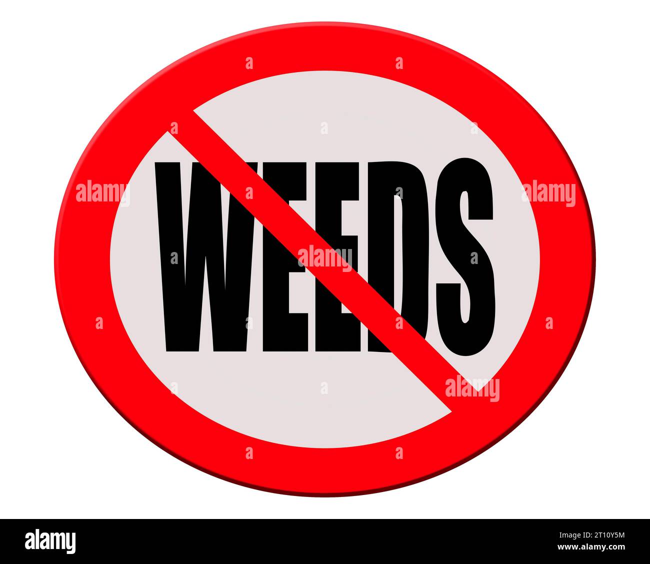 Digital compostion Sign - No weeds Stock Photo - Alamy