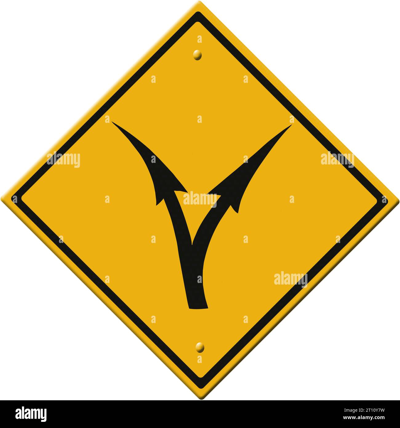 Digital Composition Concept - Fork in the road Sign decisions ahead ...