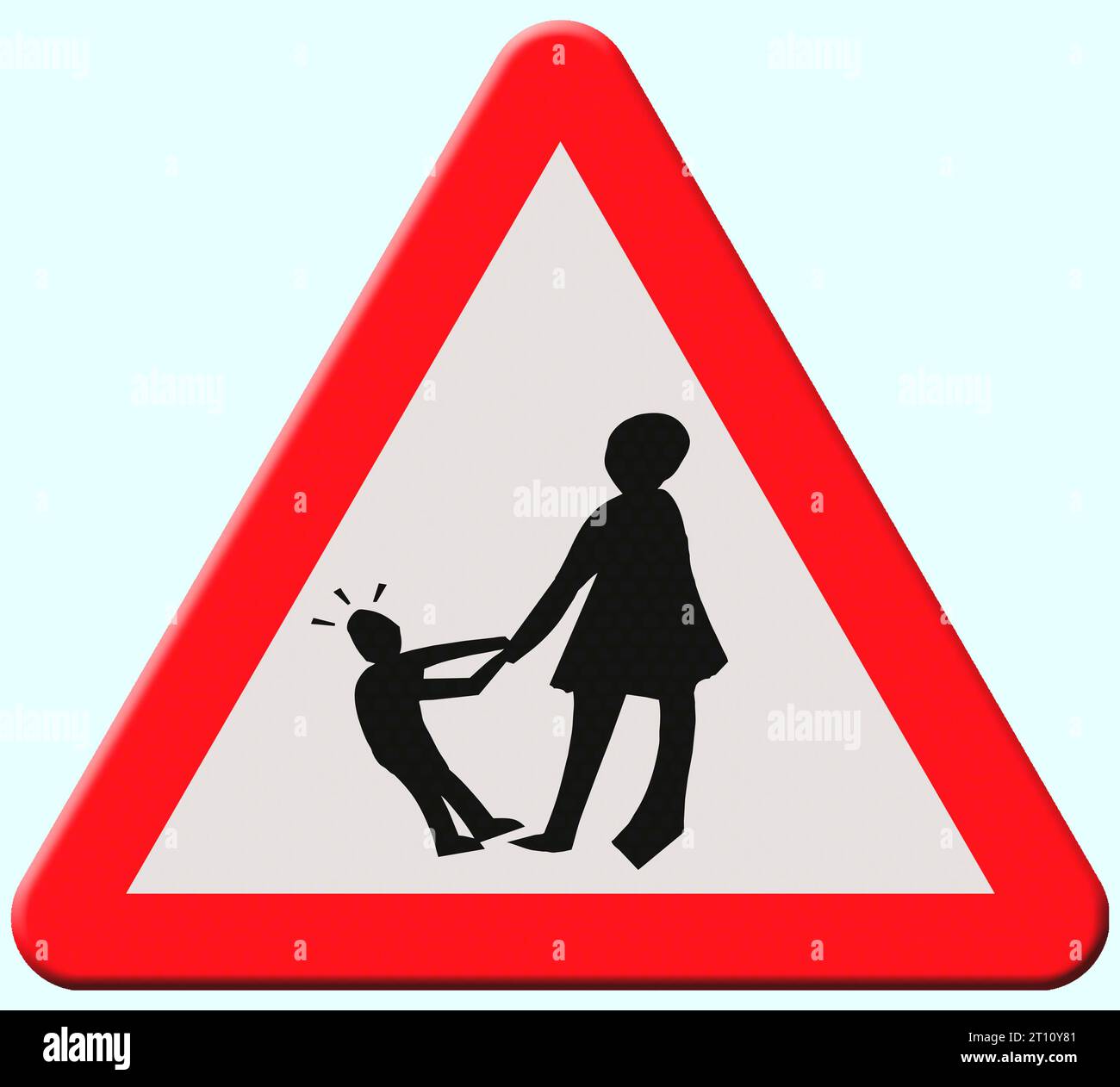 Digital composition - Warning sign, insolent/naughty/spoilt/scared ...