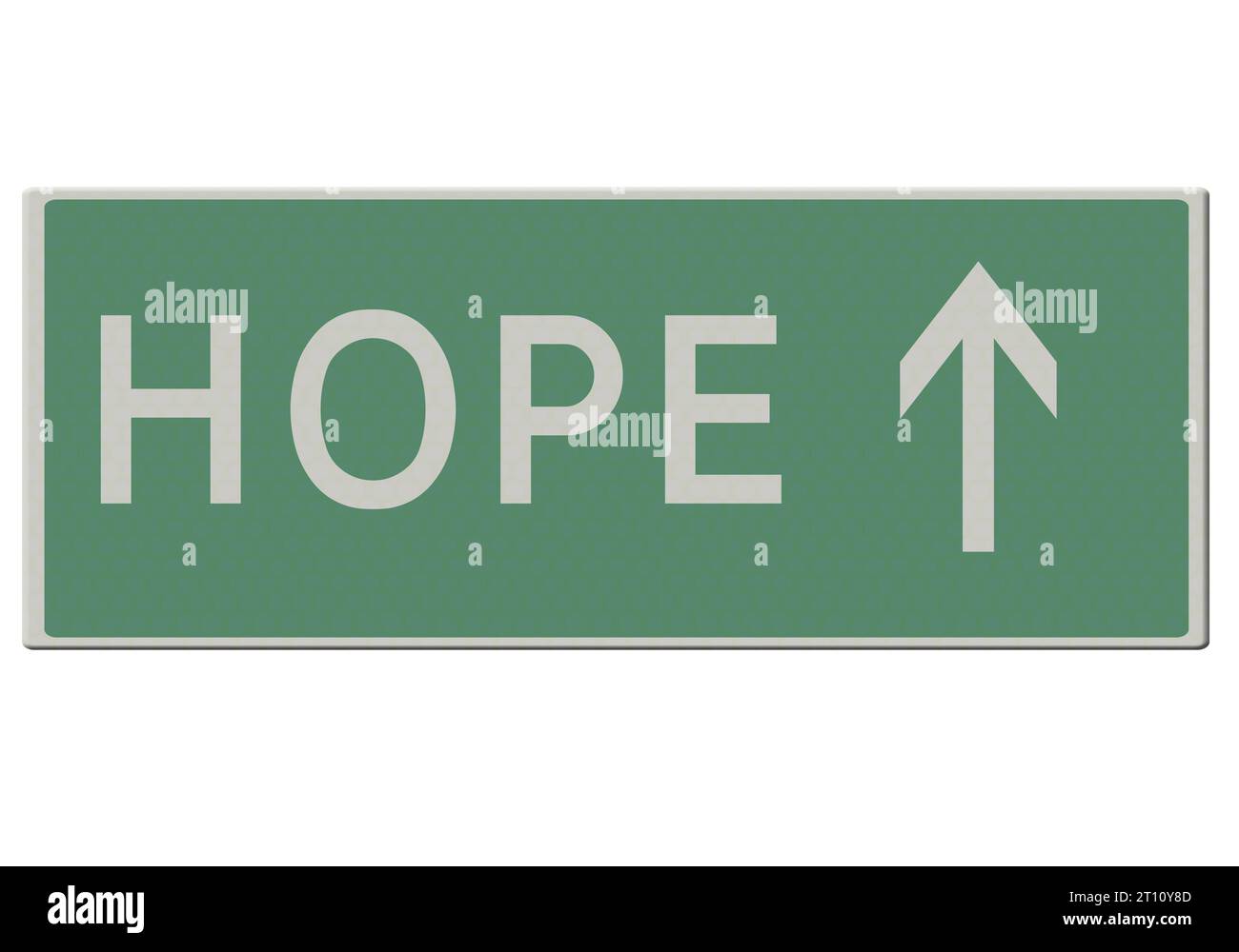 Digital illustration - Road sign - Hope ahead Stock Photo - Alamy