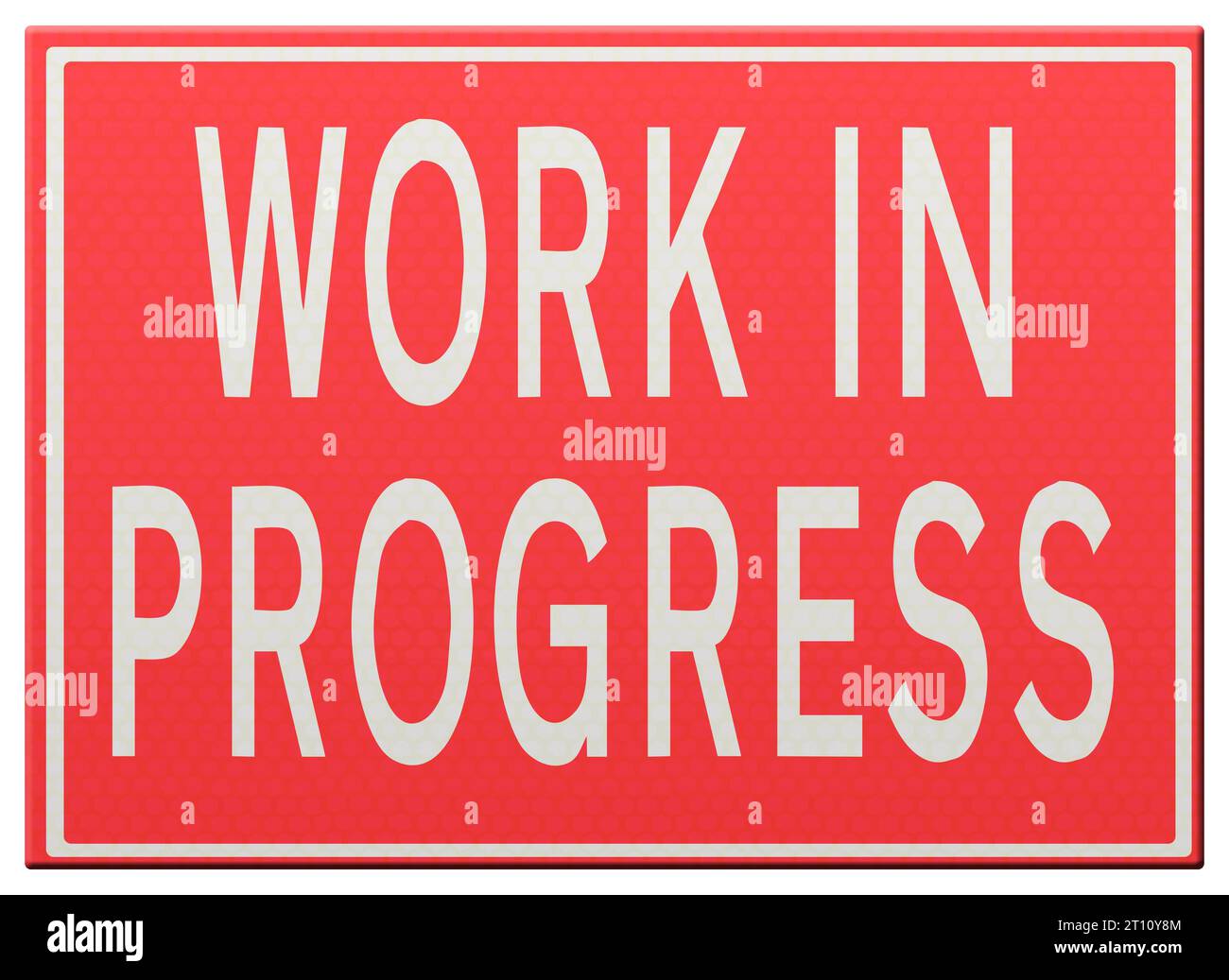 Digital composite - sign - work in progress Stock Photo - Alamy