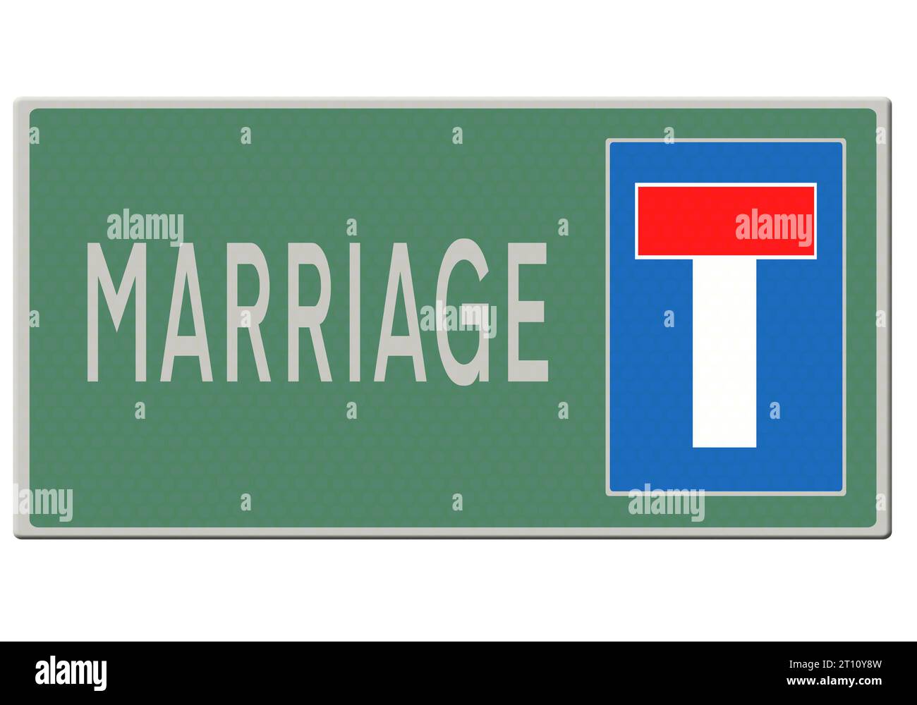 Digital illustration - Dead end relationship Stock Photo - Alamy