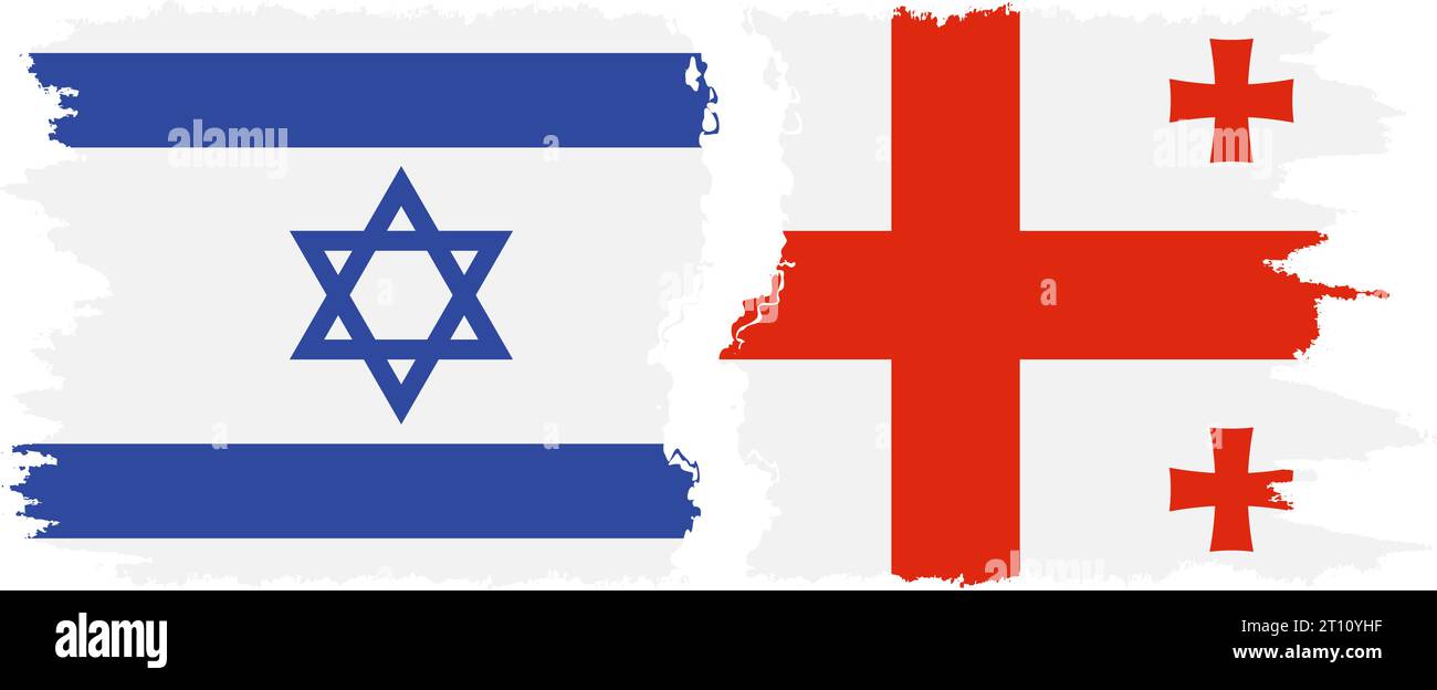 Georgia and Israel grunge flags connection, vector Stock Vector Image ...