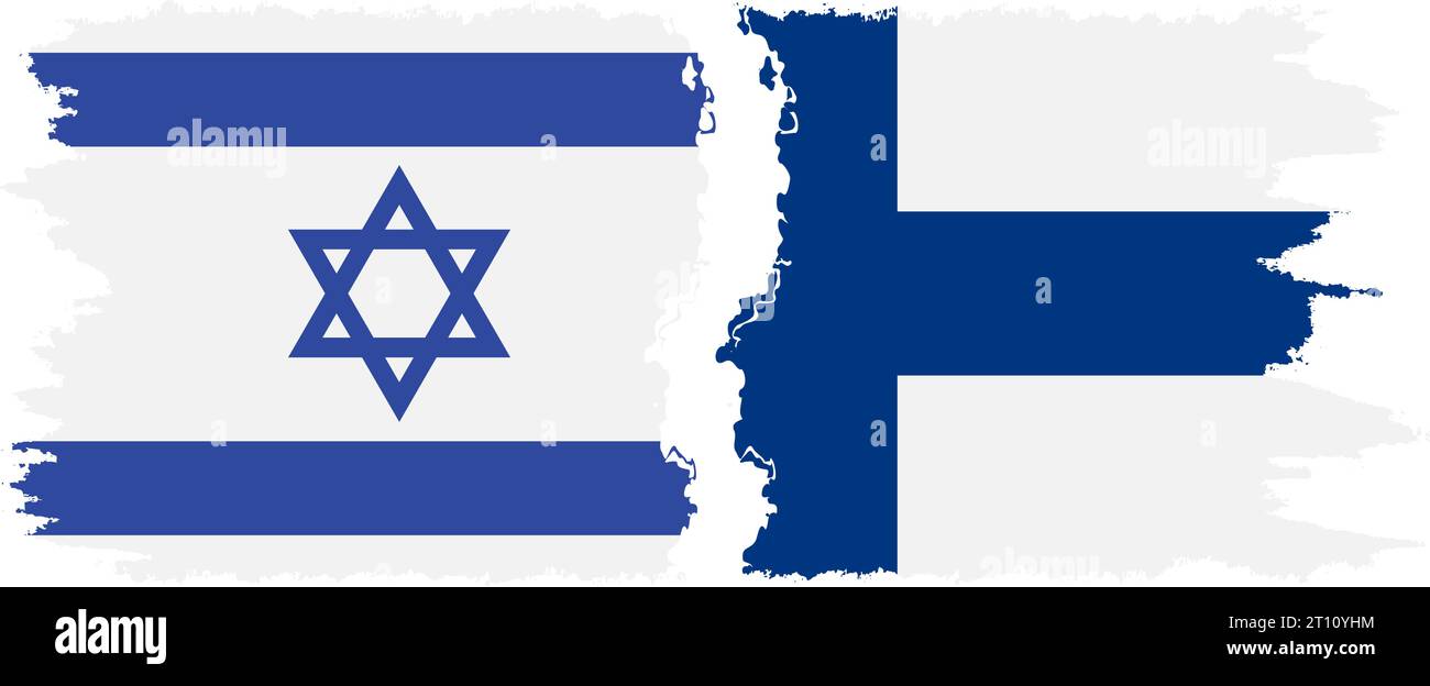 Finland and Israel grunge flags connection, vector Stock Vector Image ...
