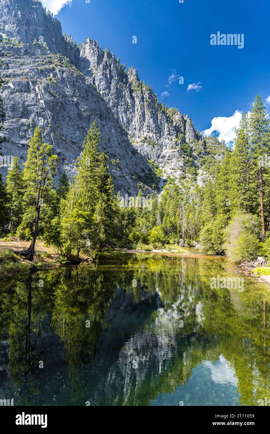 The Merced River in Yosemite National Park. Beautiful views of ...