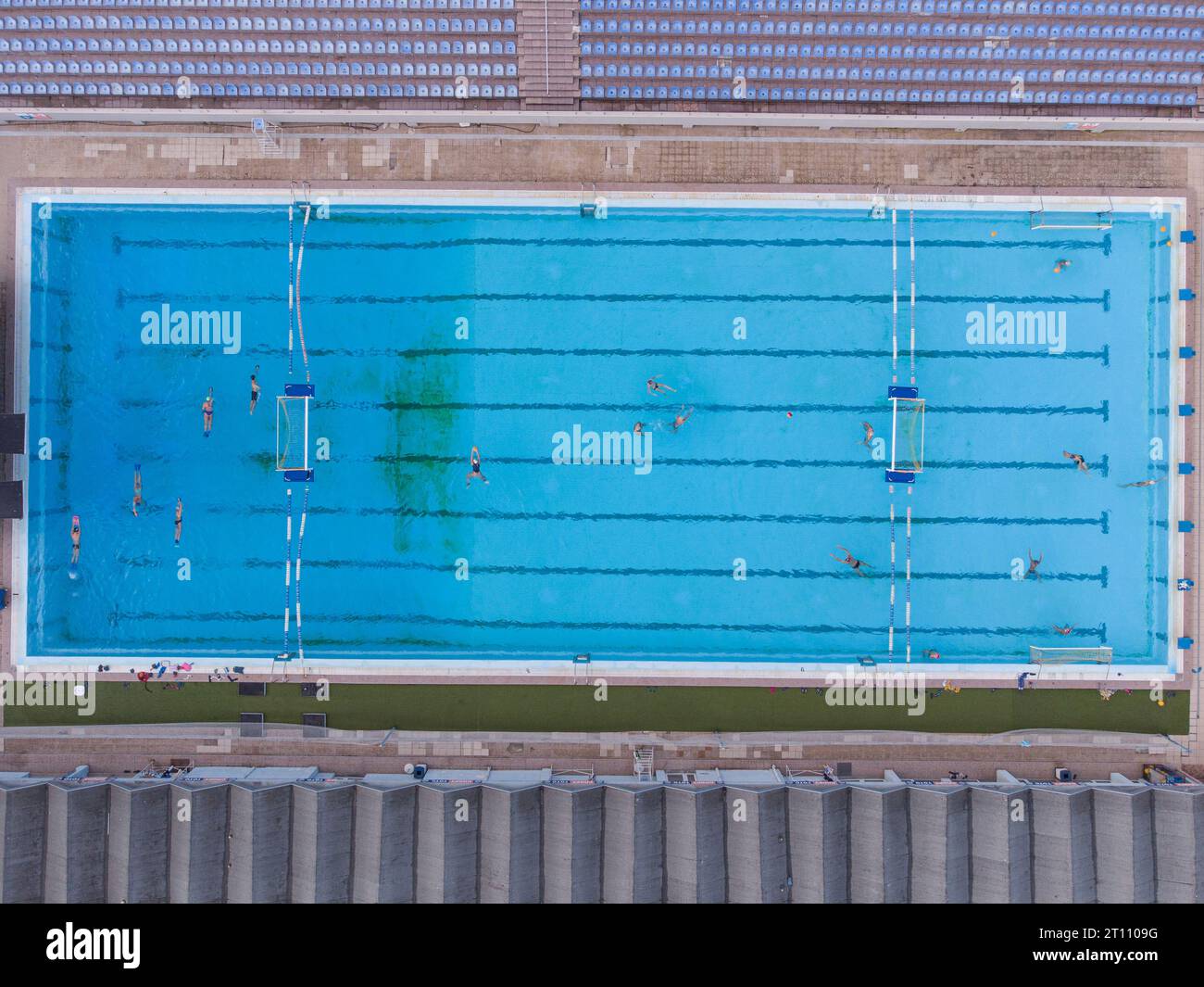 Aerial view outdoor olympic swimming pool hi-res stock photography and ...