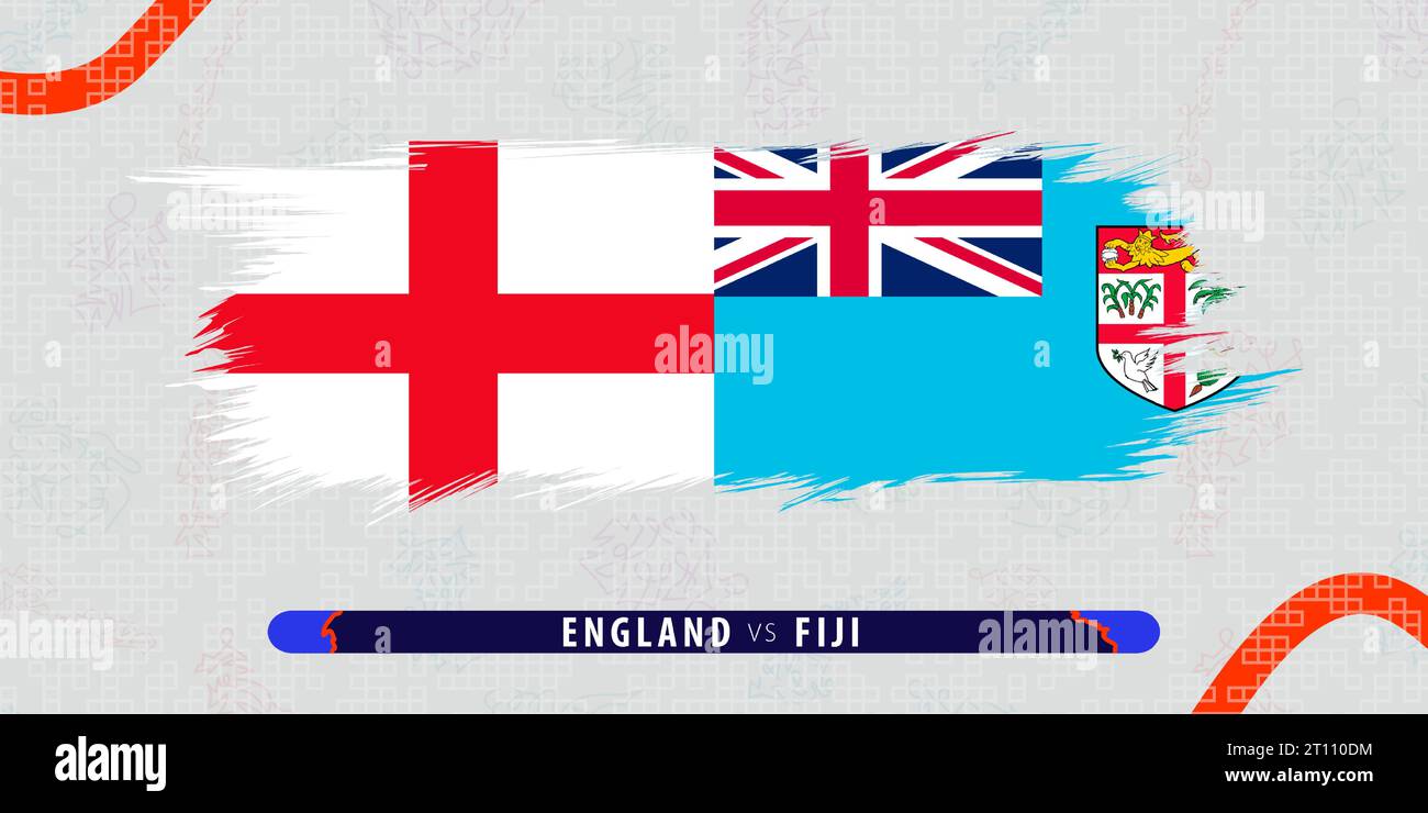 England vs Fiji, international rugby quarter final match illustration ...