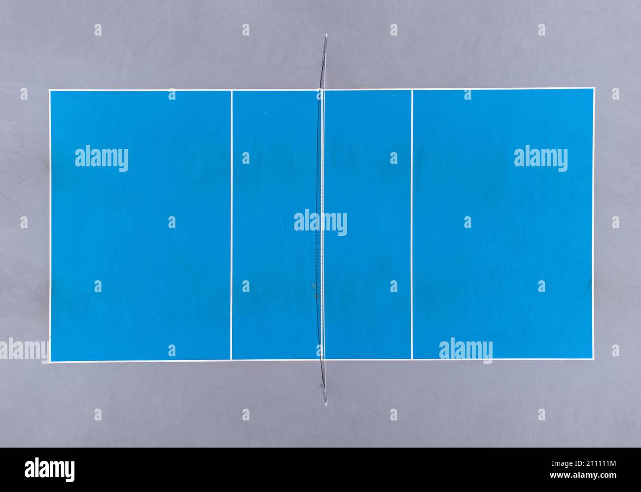 Tennis blue Court. Aerial view from the dronet Stock Photo - Alamy