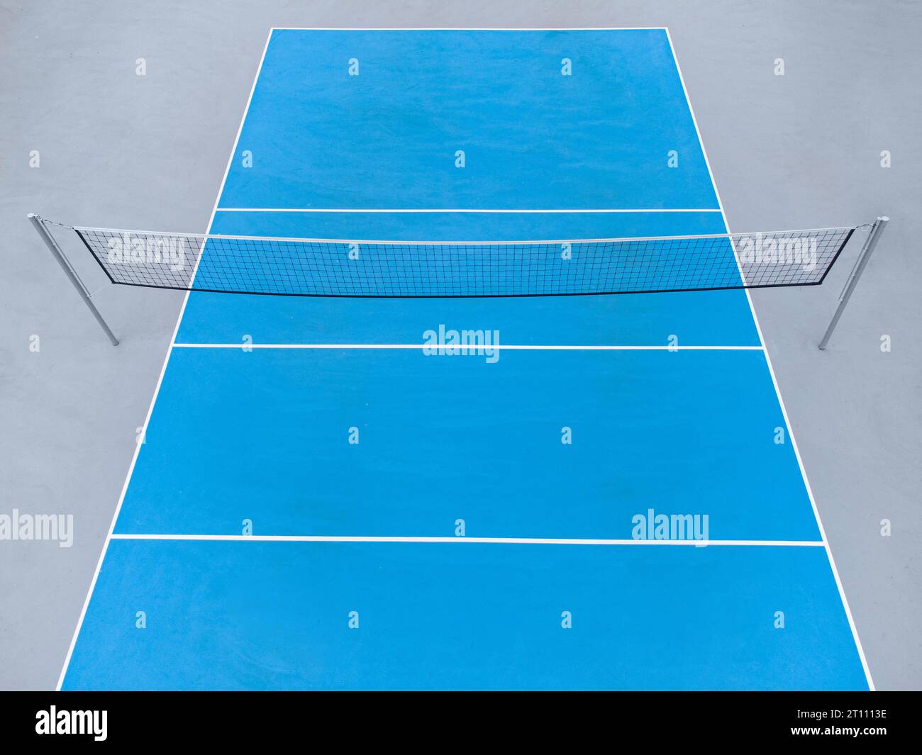 Tennis blue Court. Aerial view from the dronet Stock Photo - Alamy