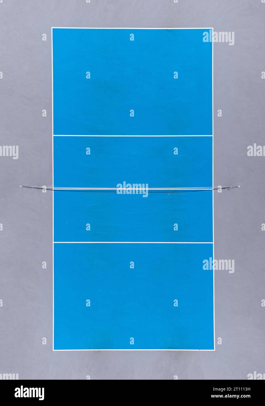 Tennis blue Court. Aerial view from the dronet Stock Photo - Alamy