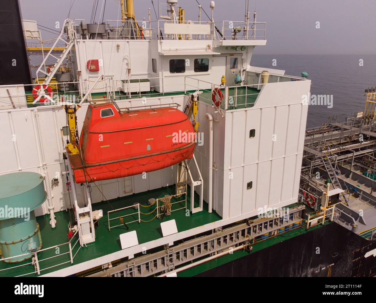 Cargo ship lifeboat deck hi-res stock photography and images - Alamy