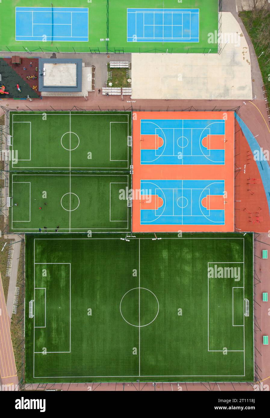 Drone photography school sports field hi-res stock photography and ...