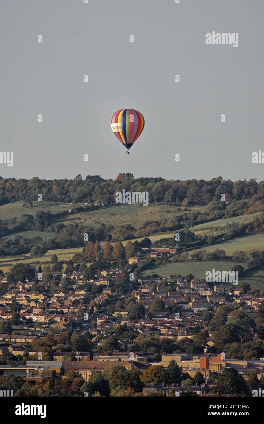 Hot Air Balloon over Bath Stock Photo - Alamy