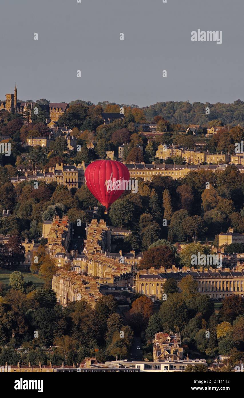 Hot Air Balloon over Bath Stock Photo - Alamy