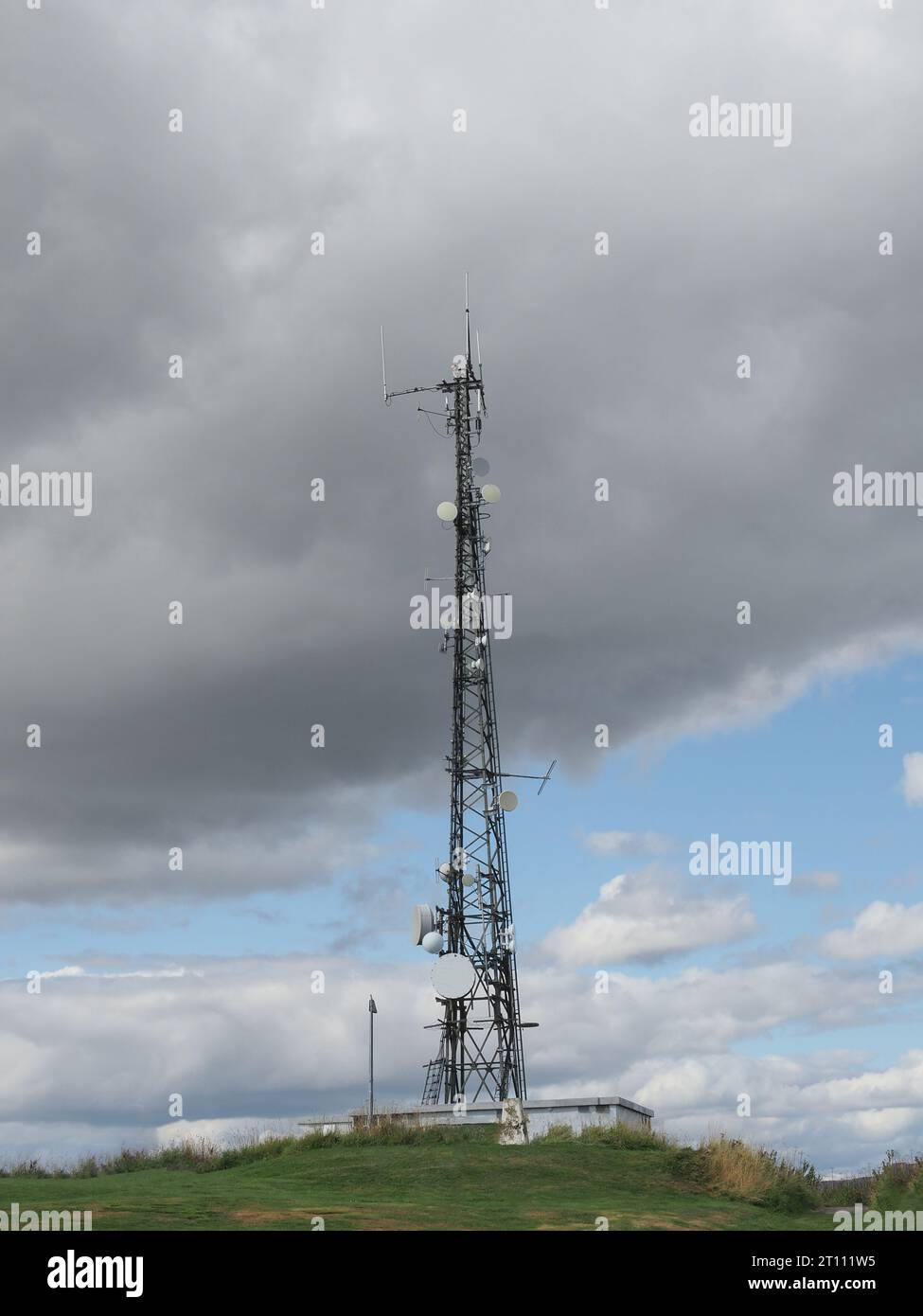 communication tower radio mast with antenna aerial Stock Photo - Alamy