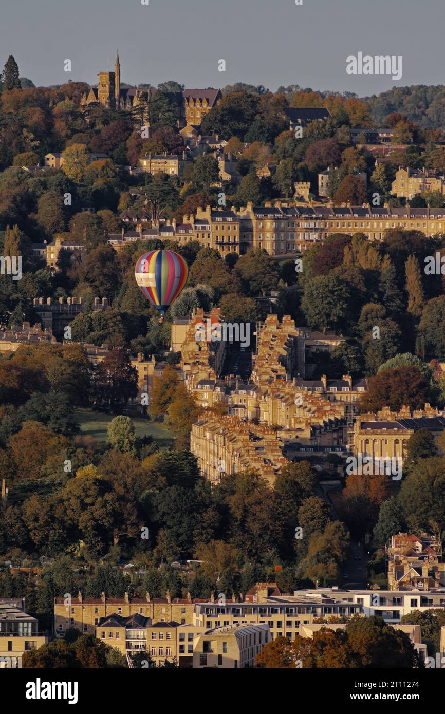 Hot Air Balloon over Bath Stock Photo - Alamy