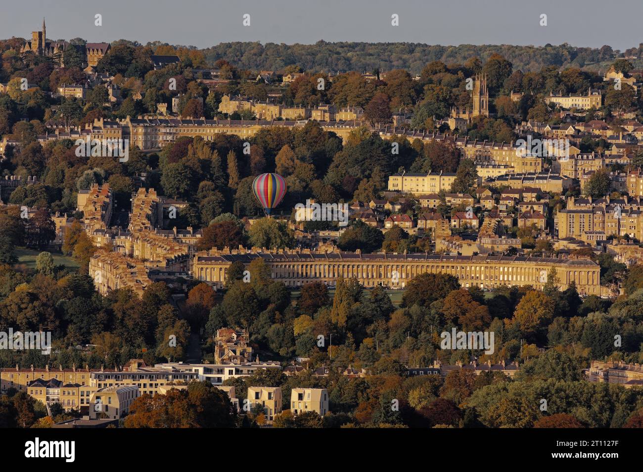 Hot Air Balloon over Bath Stock Photo - Alamy