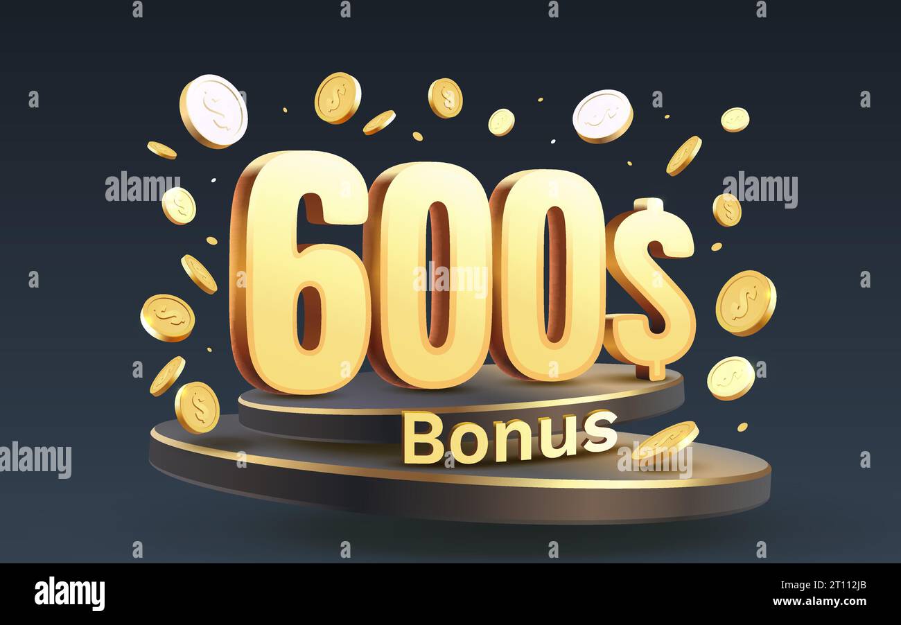 Bonus 600 dollar and coins coupon special voucher, Check banner special ...