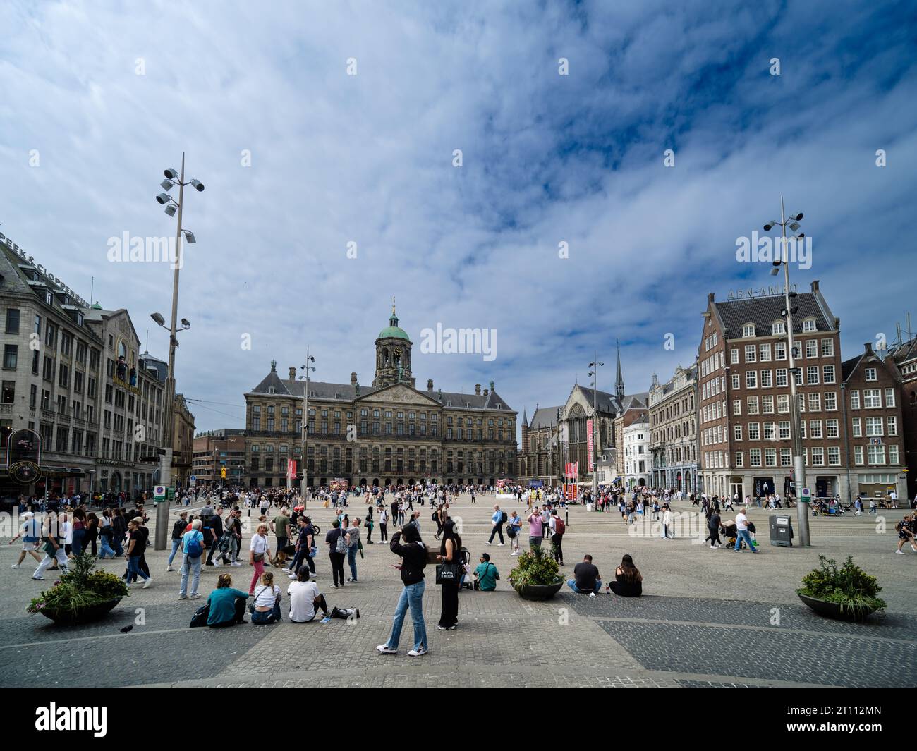 Public Paza Dam Square , De Dam, featuring a Royal Palace Stock Photo ...