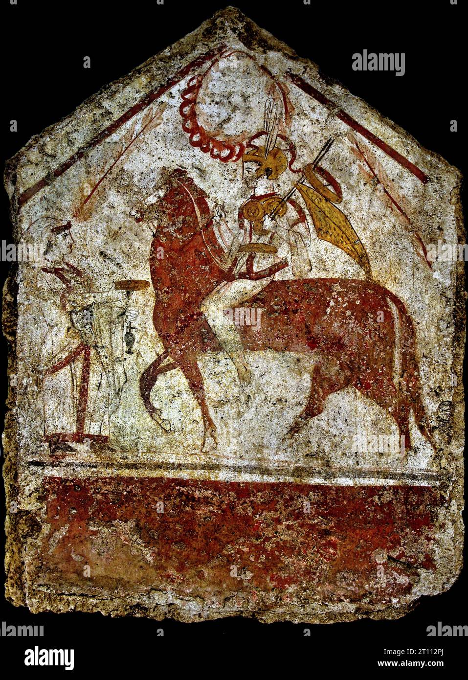 Lucanian fresco tomb, The ruins of Paestum are famous for their three ...