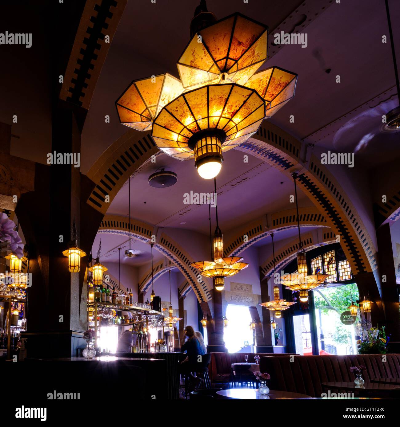 The interior of the Cafe American, Amsterdam. Inside the Hard Rock ...