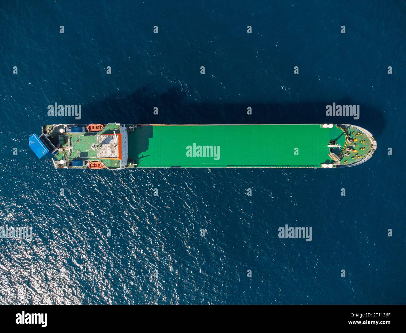 Aerial drone top down view of empty car ferry boat Stock Photo - Alamy