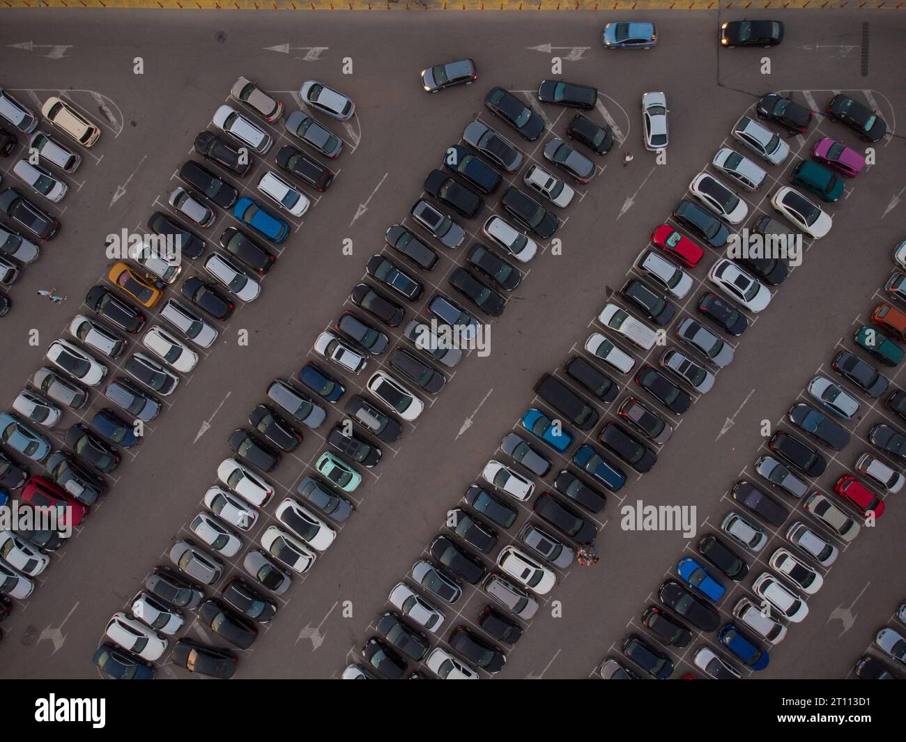Top view parking lot factory hi-res stock photography and images - Alamy