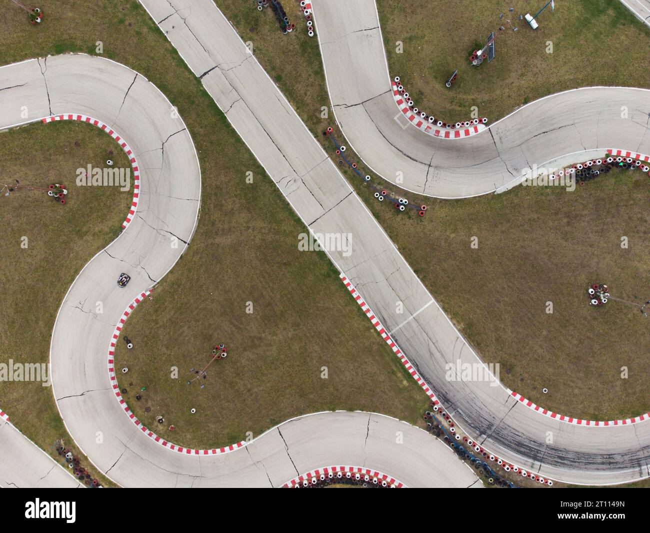 Top view go karting circuit hi-res stock photography and images - Alamy