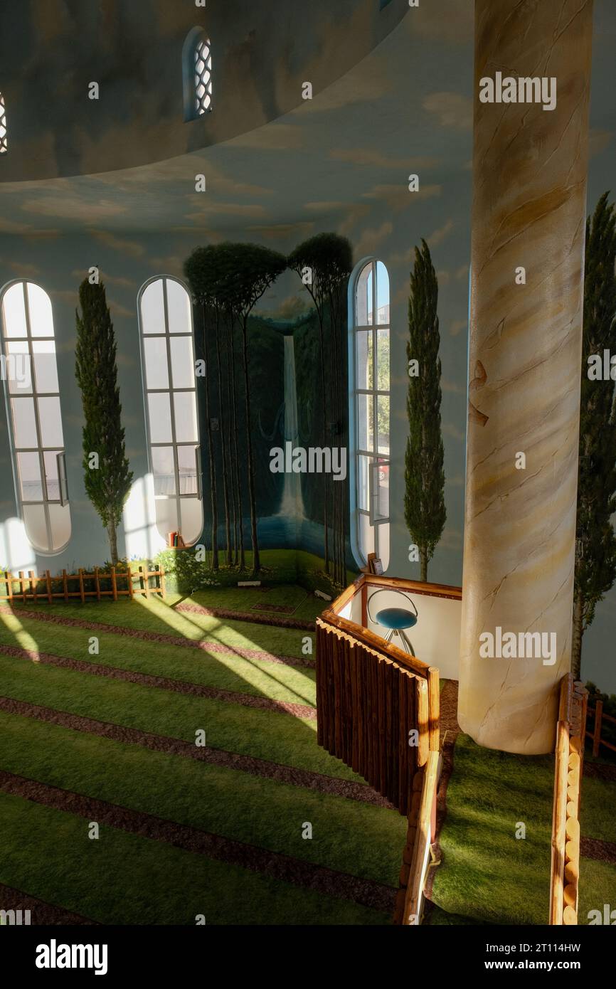 Witness the ethereal glow inside Hamidiye Mosque, Kirsehir, as sunrays ...