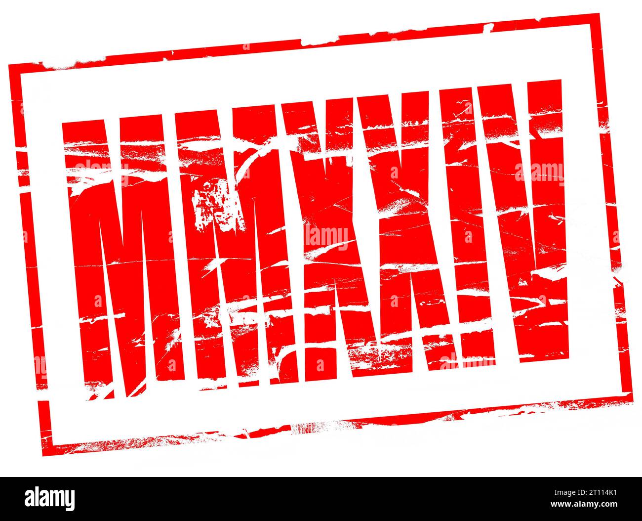 Digital composite. Red rubber stamp effect with the year 2024 in roman ... Digital composite. Red rubber stamp effect with the year 2024 in roman ...