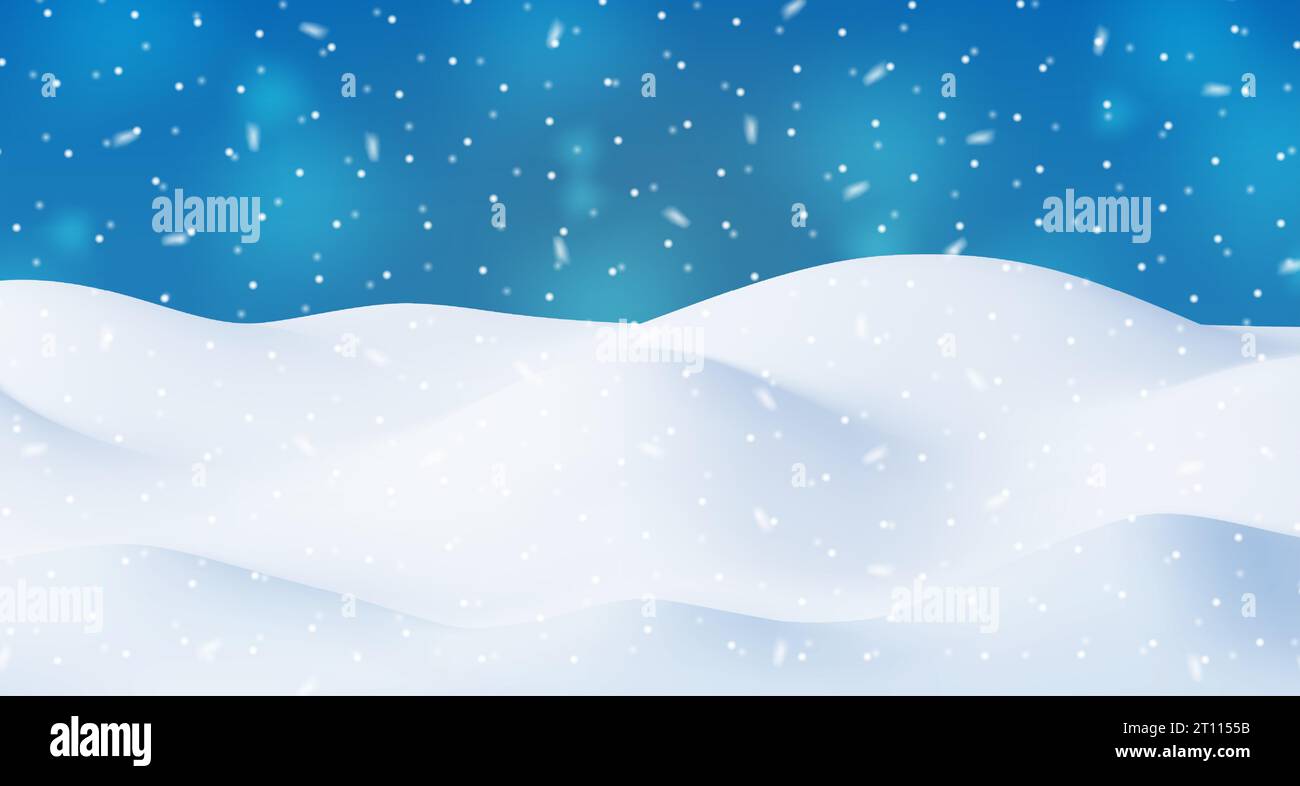 3D Winter Landscape with Snowdrifts and Snow Stock Vector Image & Art ...