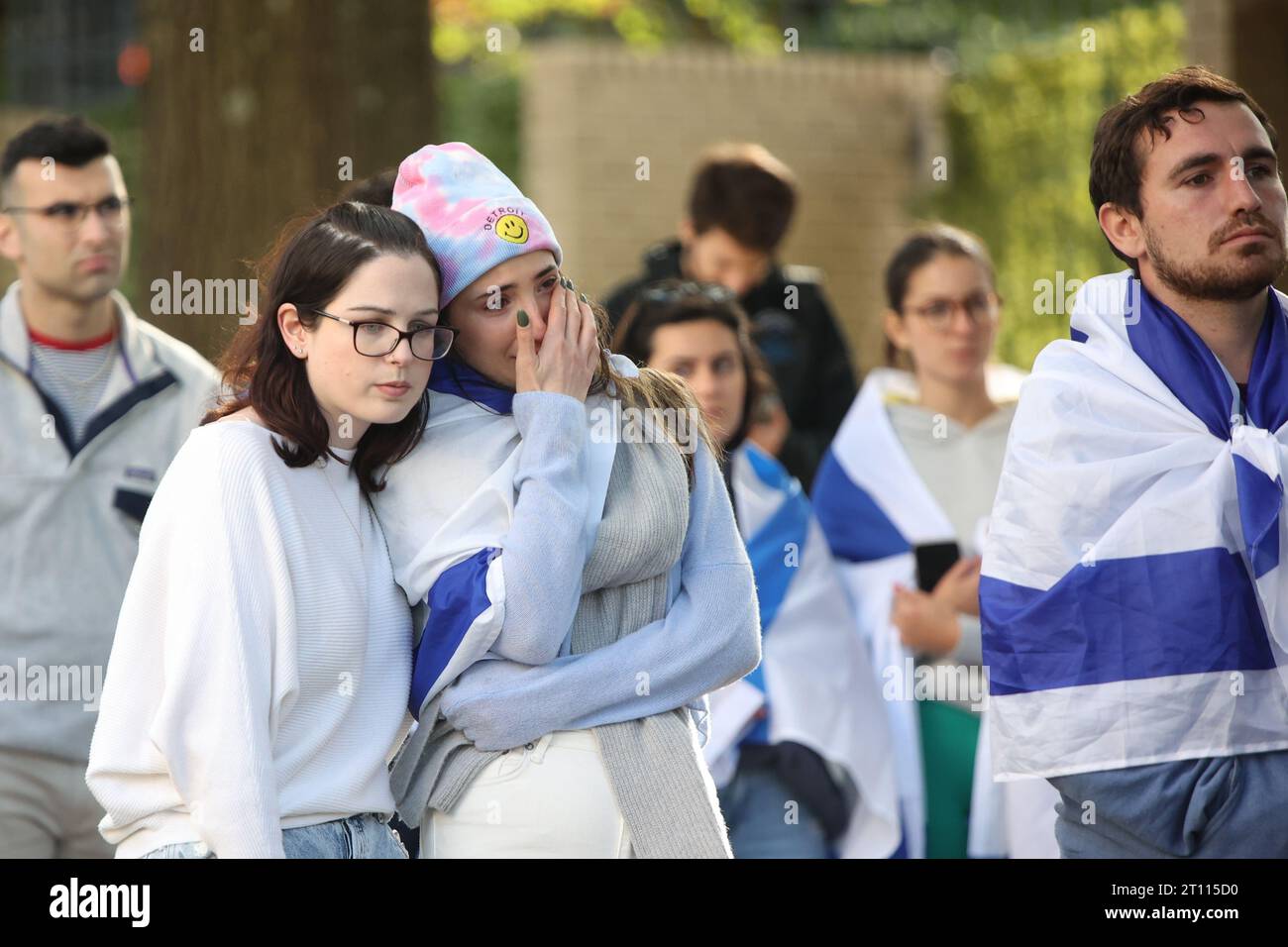 In response to Hamas' attack on Israel, people gathered in solidarity ...