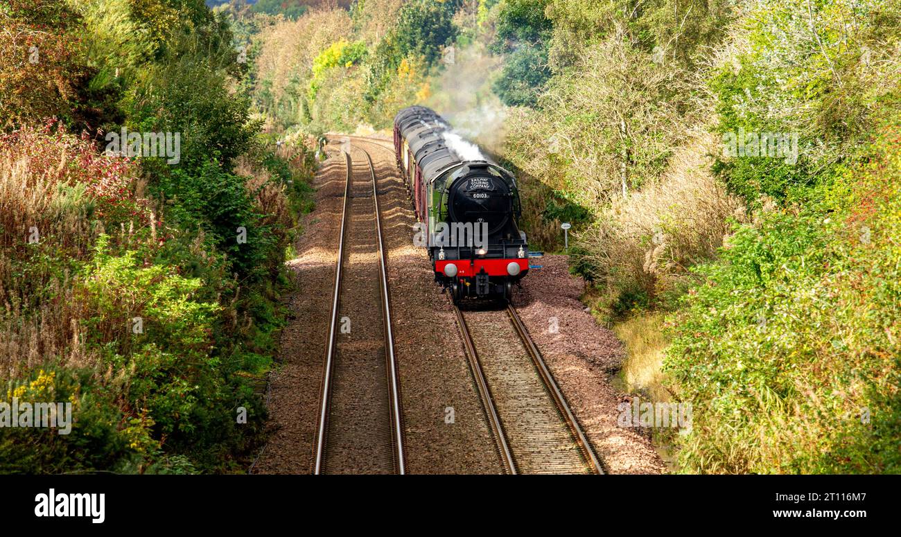 Dundee, Tayside, Scotland, UK. 10th Oct, 2023. The Flying Scotsman is ...