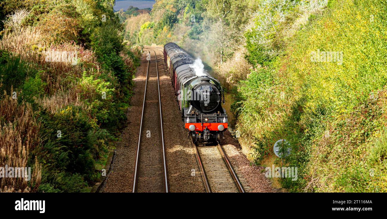 Dundee, Tayside, Scotland, UK. 10th Oct, 2023. The Flying Scotsman is ...