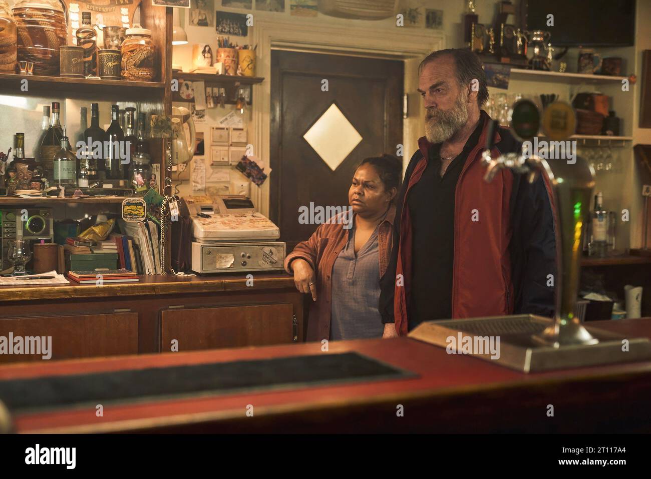 THE ROYAL HOTEL, from left: Ursula Yovich, Hugo Weaving, 2023. ph: Ian ...