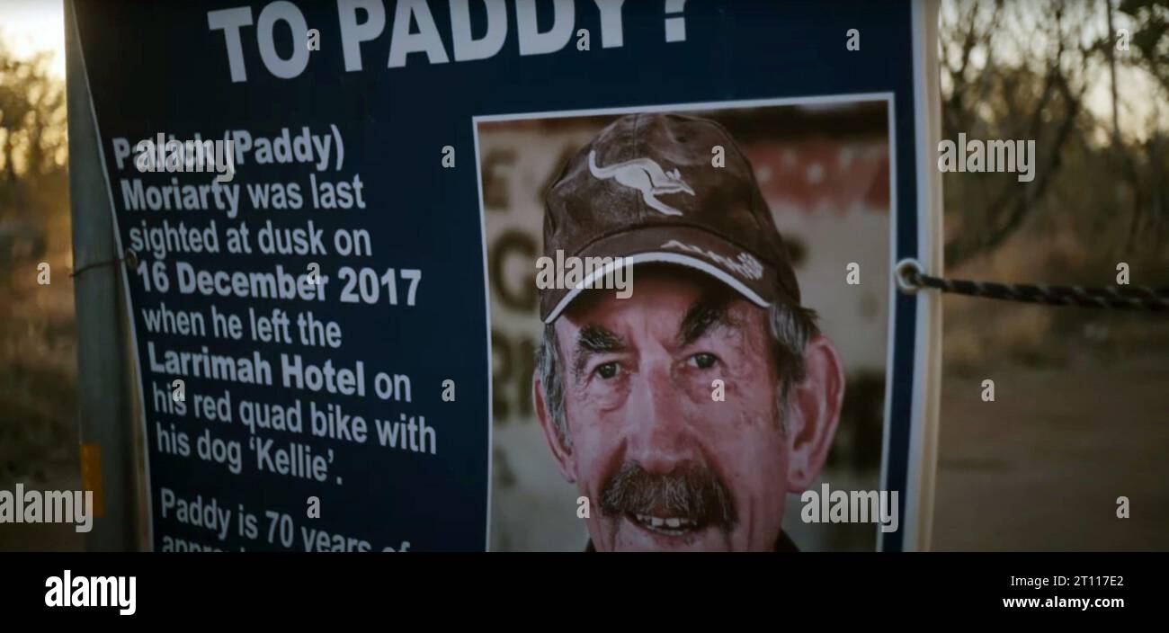 LAST STOP LARRIMAH, missing person poster for Patrick Paddy' Moriarty ...