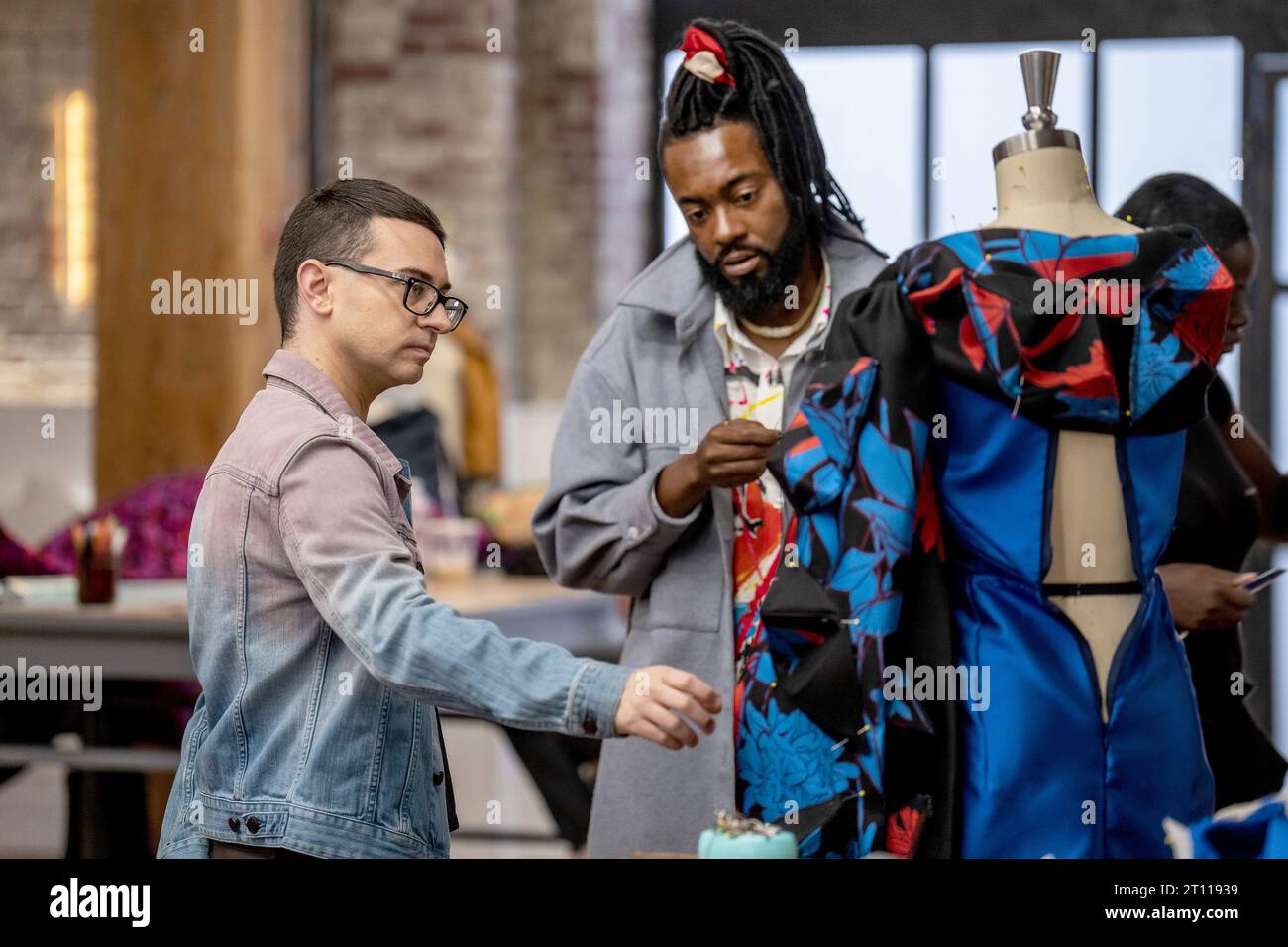 PROJECT RUNWAY, from left: mentor Christian Siriano, contestant Prajje ...