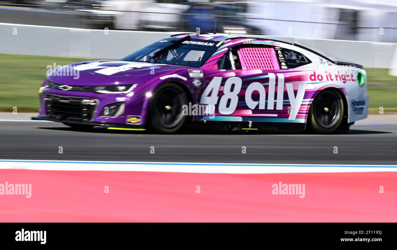 Alex Bowman (48) during a NASCAR Cup Series auto race at Charlotte ...