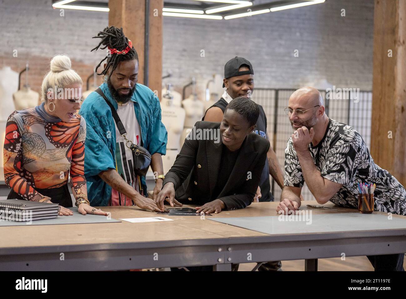 PROJECT RUNWAY, from left:Brittany Allen, Prajje Oscar Jean-Baptiste ...