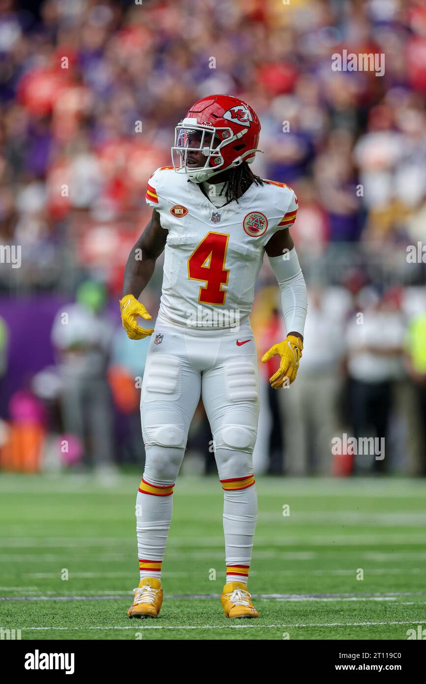 Kansas City Chiefs wide receiver Rashee Rice (4) in action against the ...