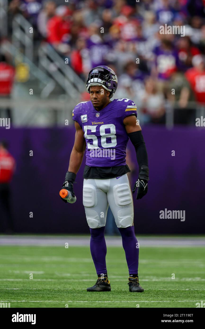 Minnesota Vikings linebacker Jordan Hicks (58) in action against the ...