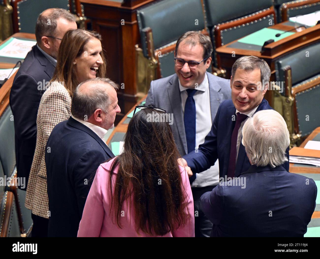 Brussels, Belgium. 10th Oct, 2023. MR's Sophie Wilmes, Minister of ...