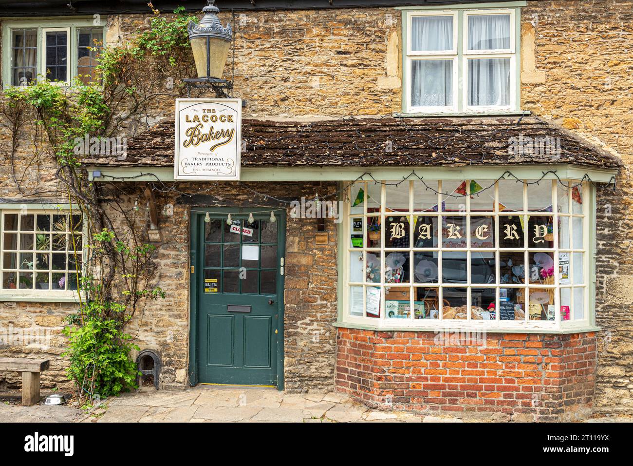 The Lacock Bakery, a traditional bakers shop in the village of Lacock ...