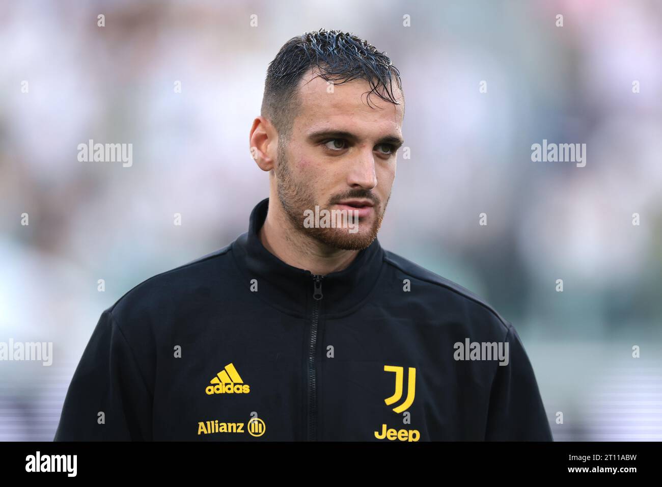 Turin, Italy, 5th October 2023. Federico Gatti of Juventus looks on ...